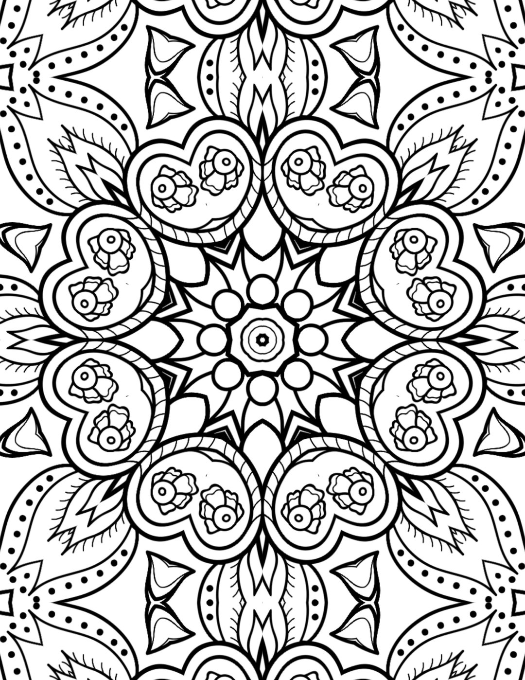 Peaceful Mandala Printable Coloring Pages - Etsy