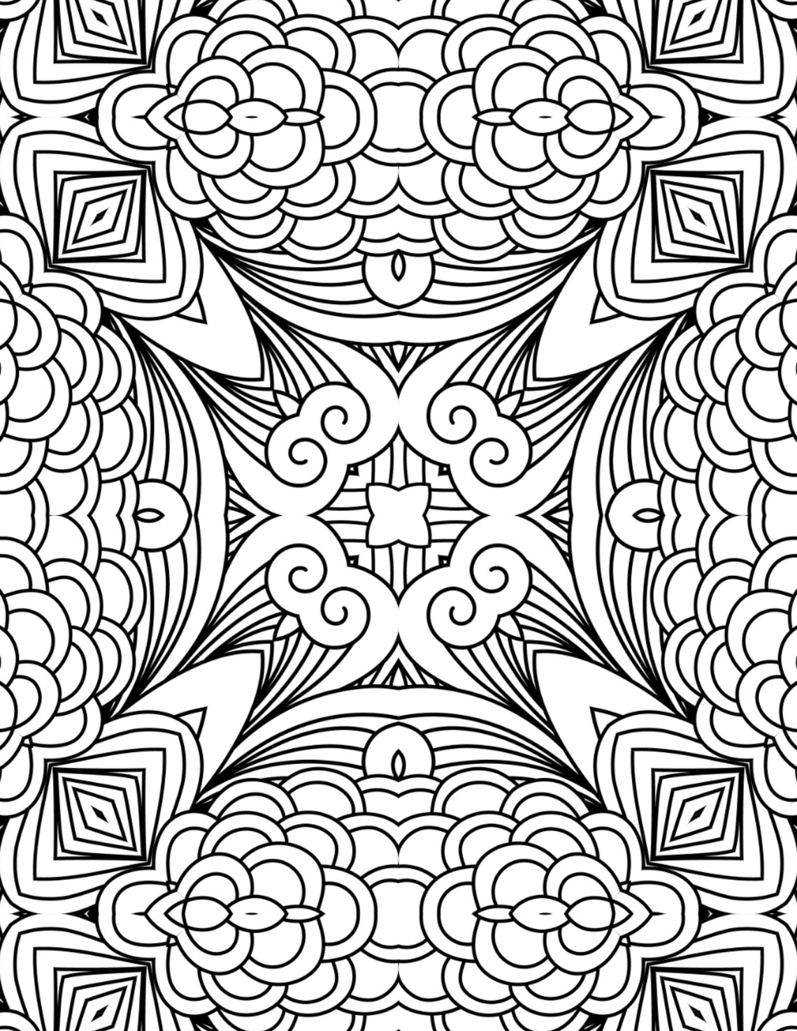 Infinate Mandala Coloring Page Design With Insant Download - Etsy