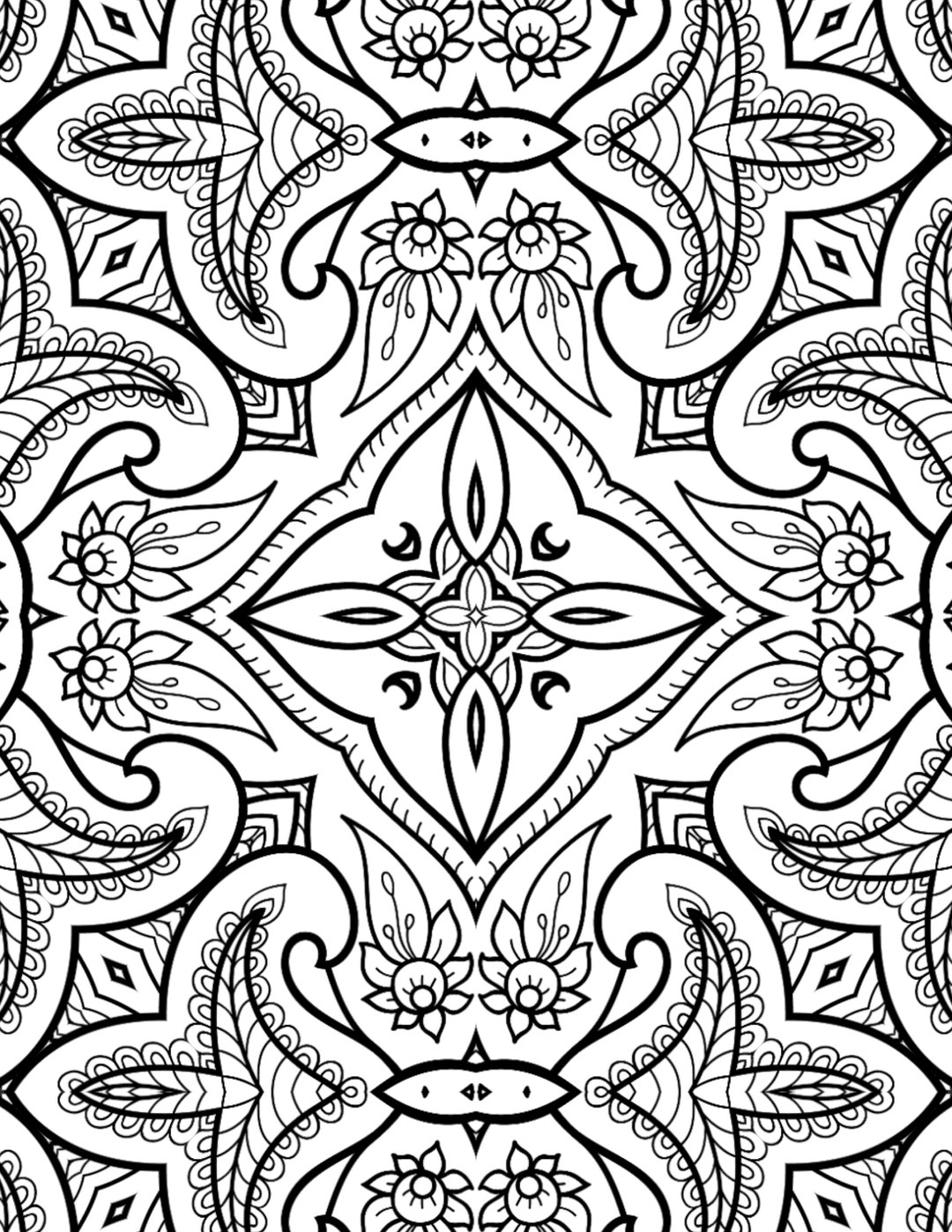 Peaceful Mandala Printable Coloring Pages - Etsy