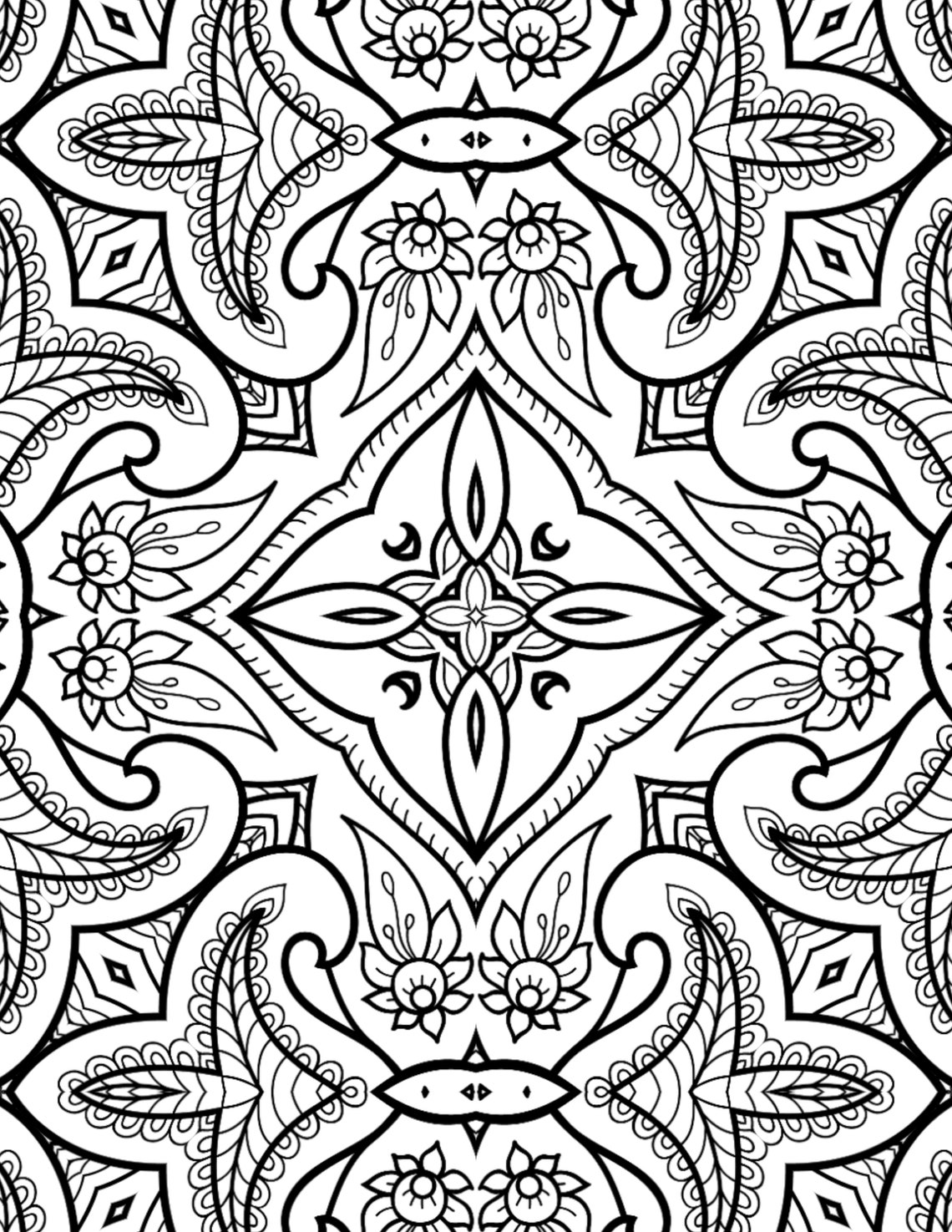 Peaceful Mandala Printable Coloring Pages - Etsy