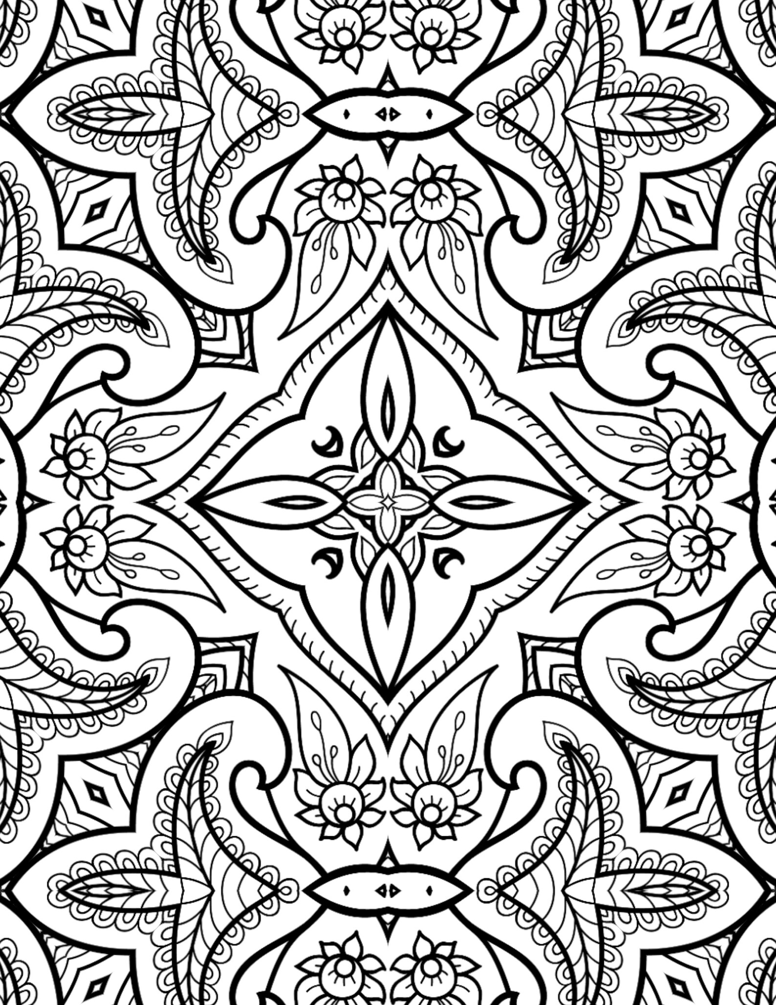 Peaceful Mandala Printable Coloring Pages - Etsy