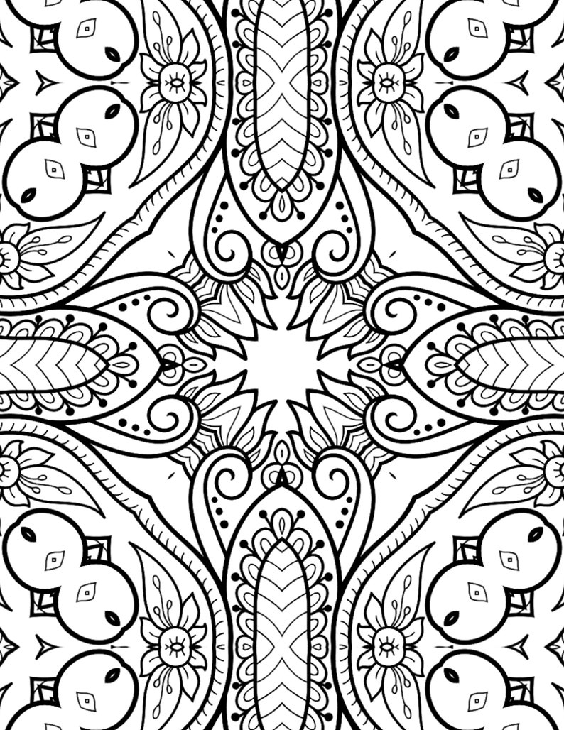 Dream Mandala Instant Digital Download Coloring Pages - Etsy