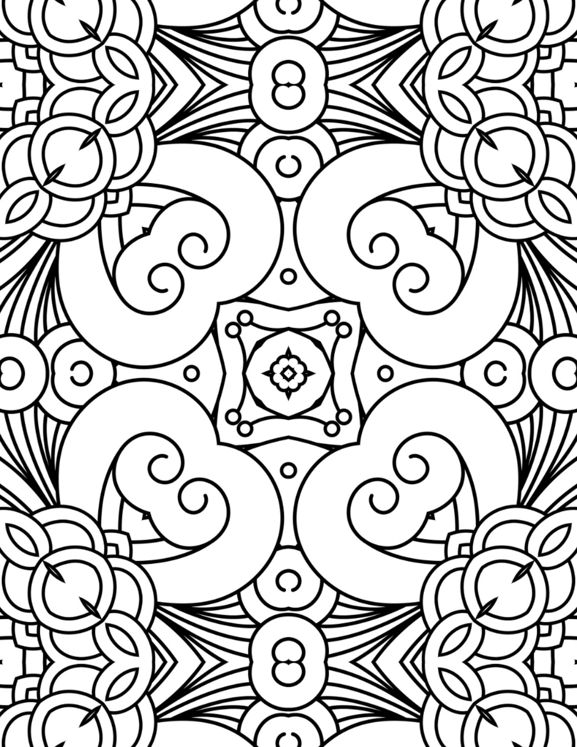 Infinate Mandala Coloring Page Design With Insant Download - Etsy