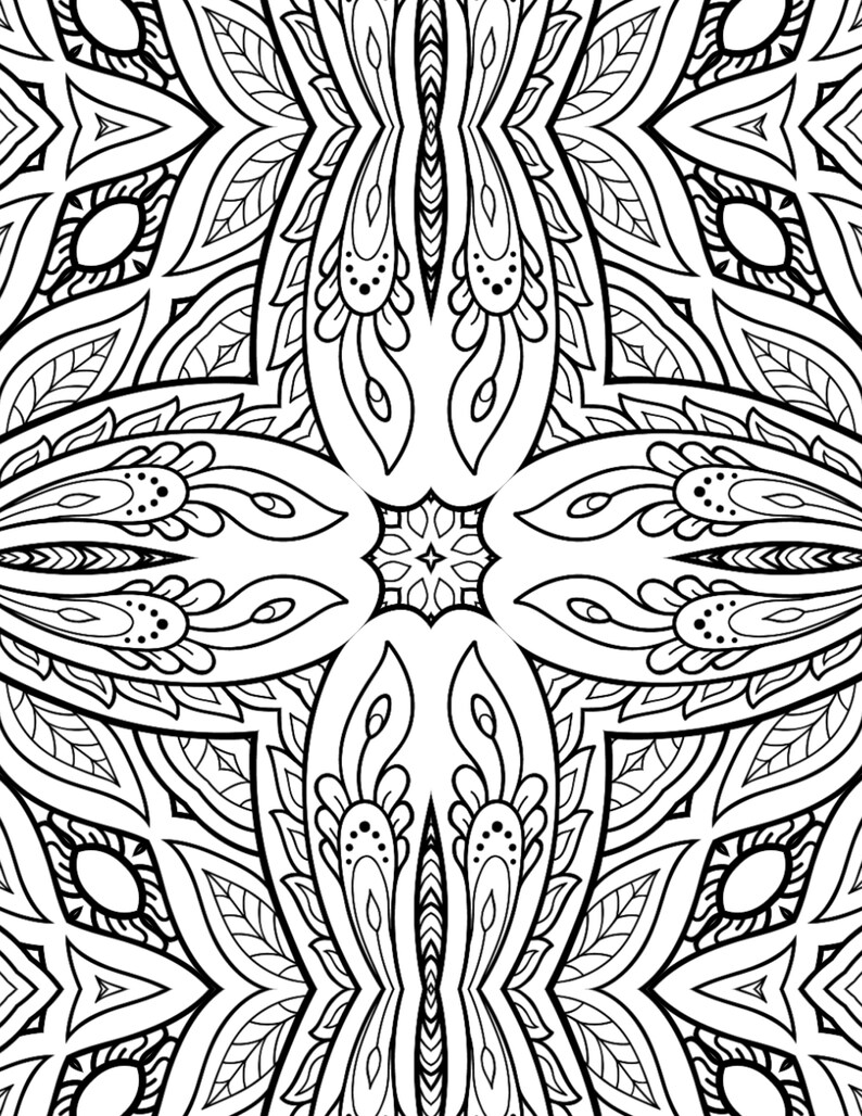 Dream Mandala Instant Digital Download Coloring Pages - Etsy