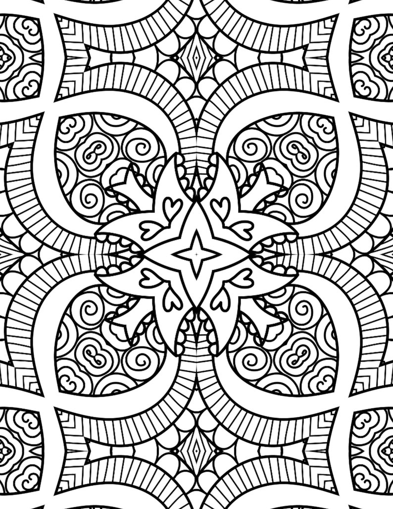 Infinate Mandala Coloring Page Design With Insant Download - Etsy