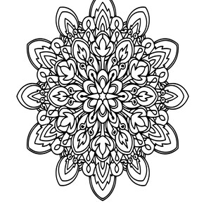 Good Fortune Mandala Coloring Pages - Etsy