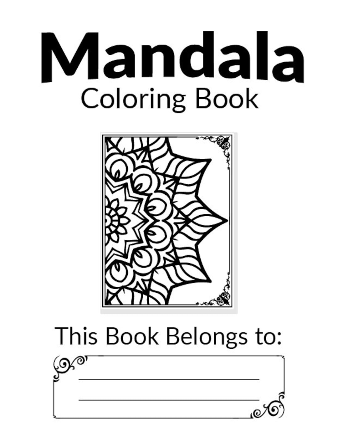 Mandala Coloring Digital Booklet - Etsy