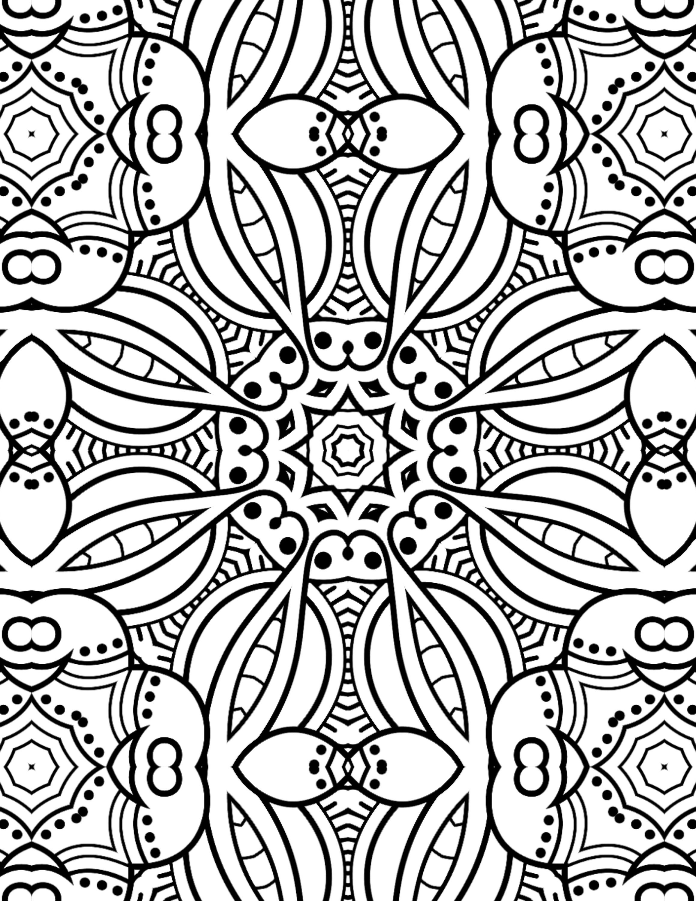 Centered Focus Mandala Adult Printable Coloring Pages - Etsy