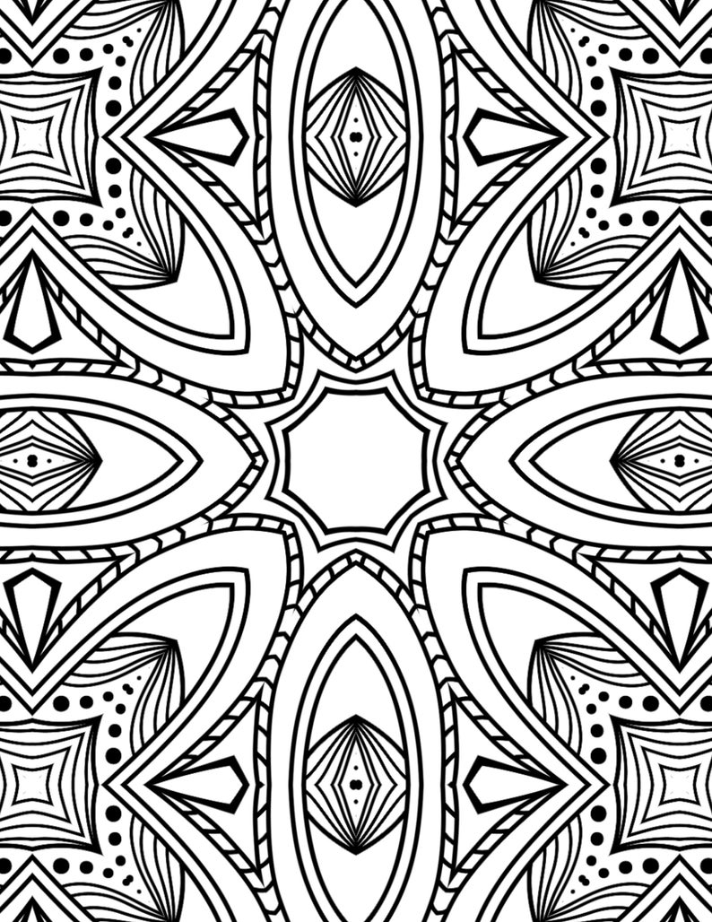 Páginas para colorear imprimibles para adultos con mandalas con clase - Etsy México