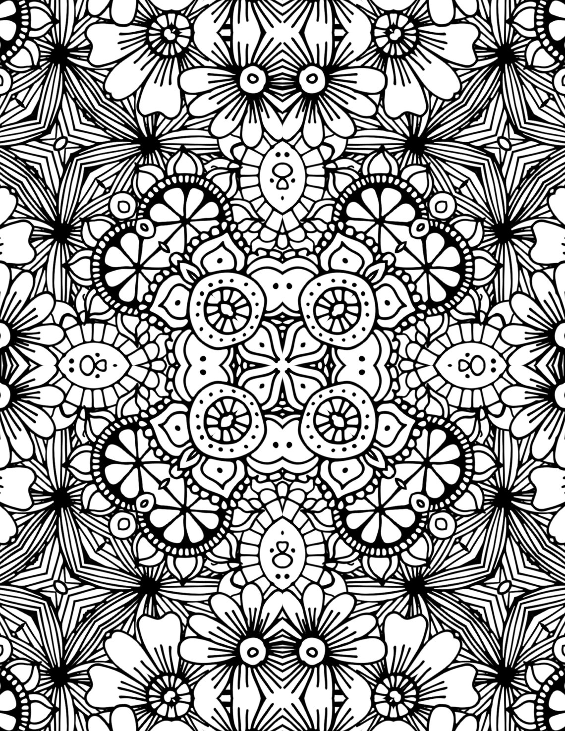 Mandala Inner Peace Printable Adult Coloring Pages - Etsy