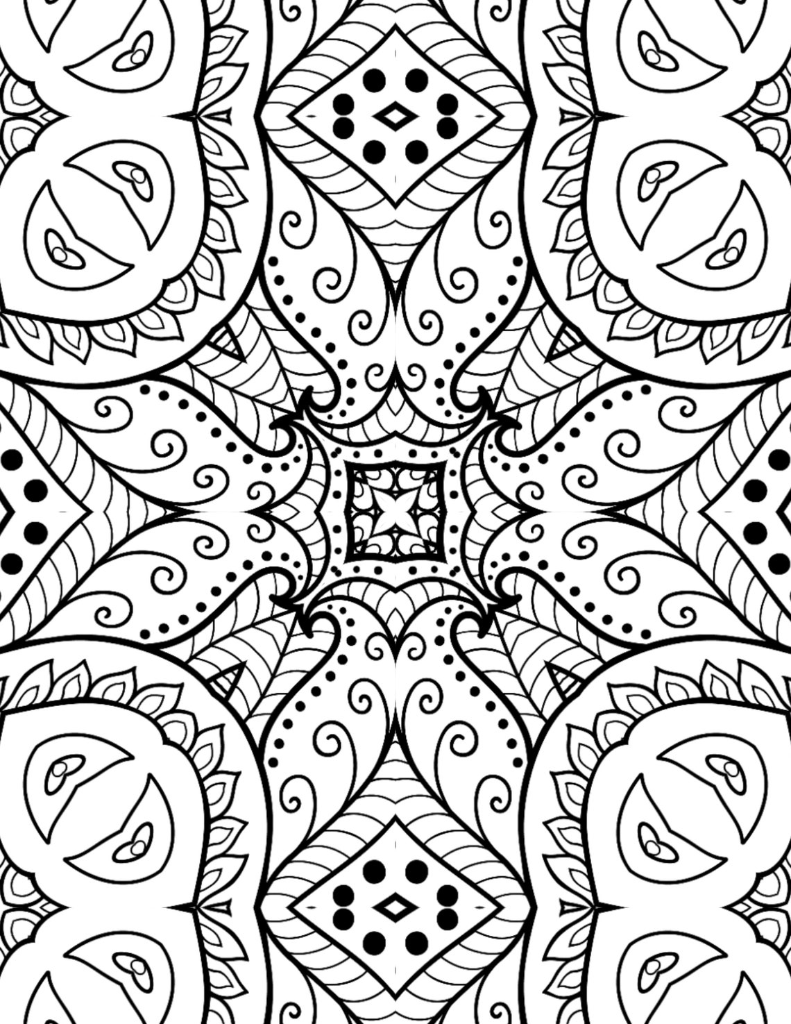 Peaceful Mandala Printable Coloring Pages - Etsy