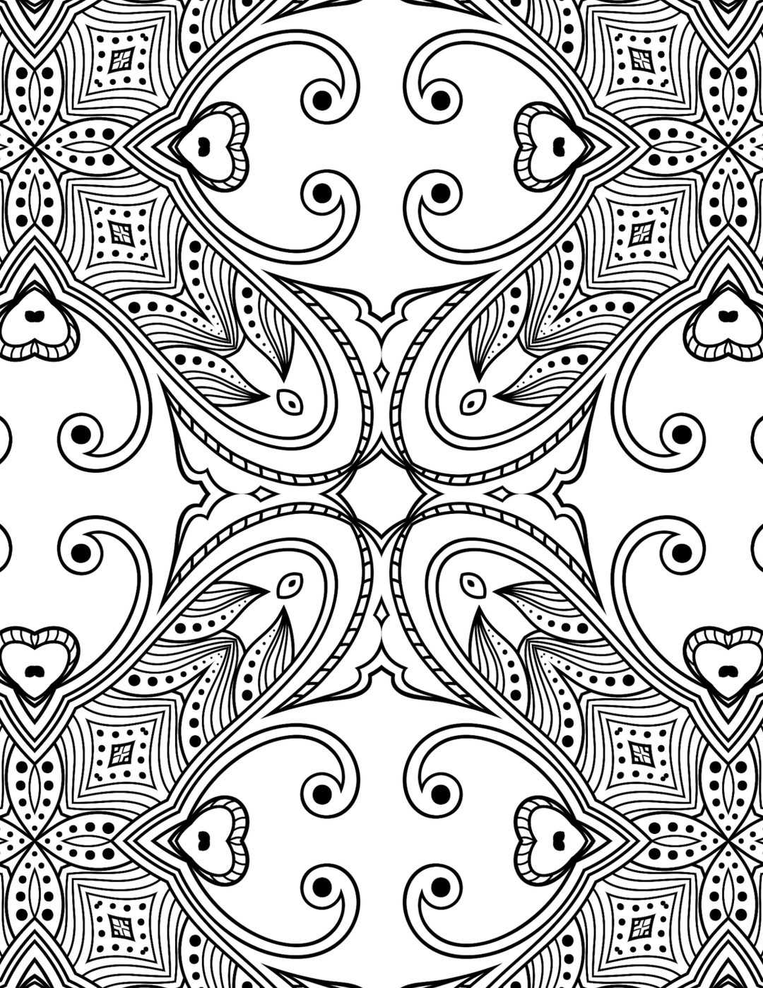Centered Focus Mandala Adult Printable Coloring Pages - Etsy