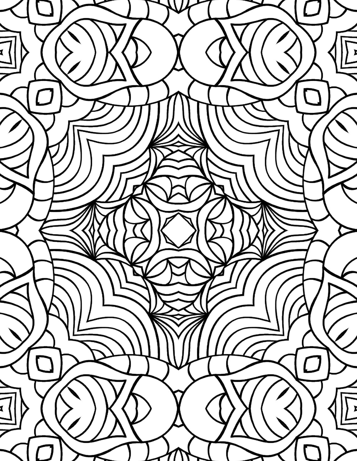 Infinate Mandala Coloring Page Design With Insant Download - Etsy
