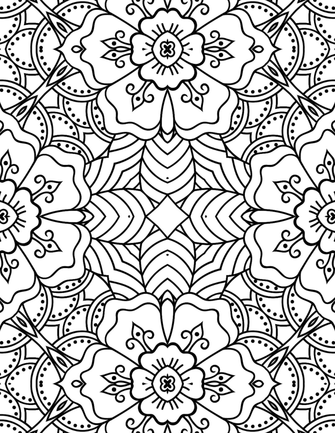 Therapeutic Mandala Adult Coloring Pages With Easy Download - Etsy Canada