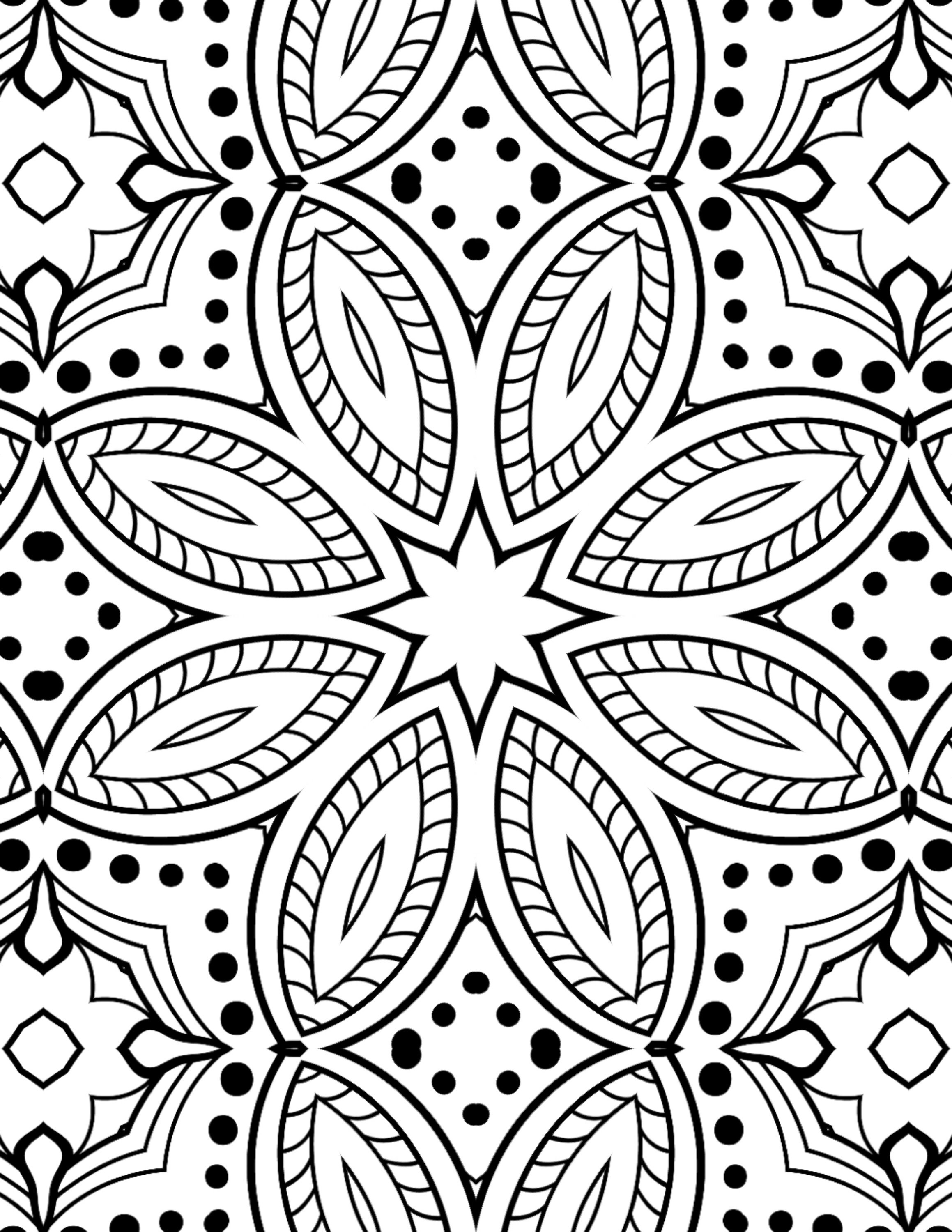 Centered Focus Mandala Adult Printable Coloring Pages - Etsy
