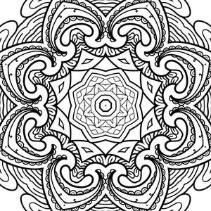 Peaceful Mandala Printable Coloring Pages | Etsy