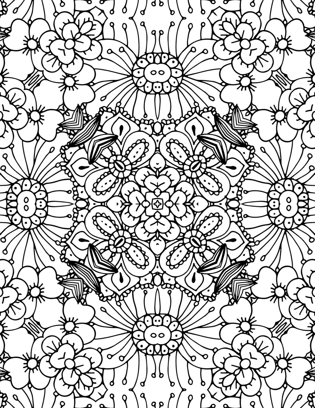 Mandala Inner Peace Printable Adult Coloring Pages - Etsy