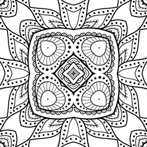 Divine Mandala Instant Digital Download Coloring Pages | Etsy