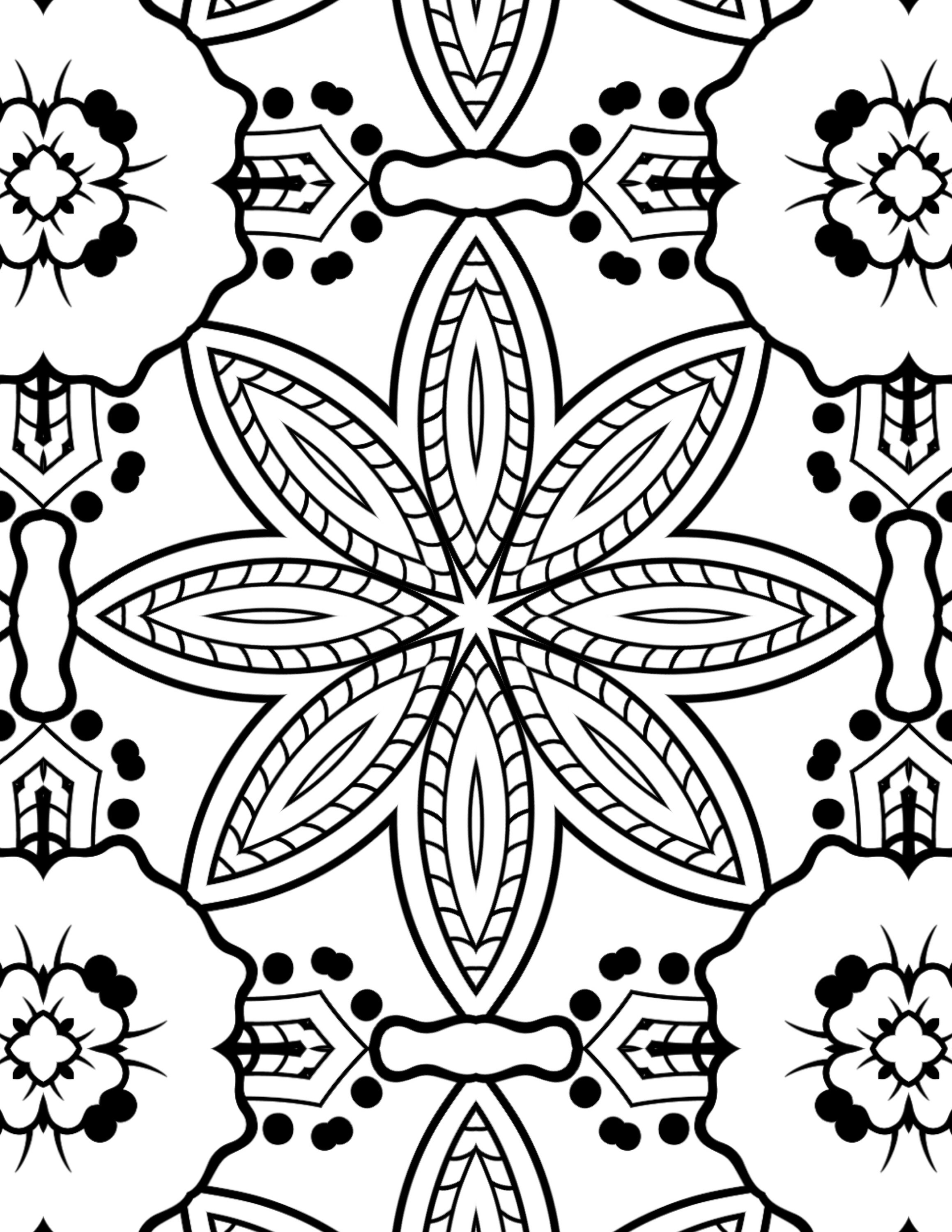 Centered Focus Mandala Adult Printable Coloring Pages - Etsy