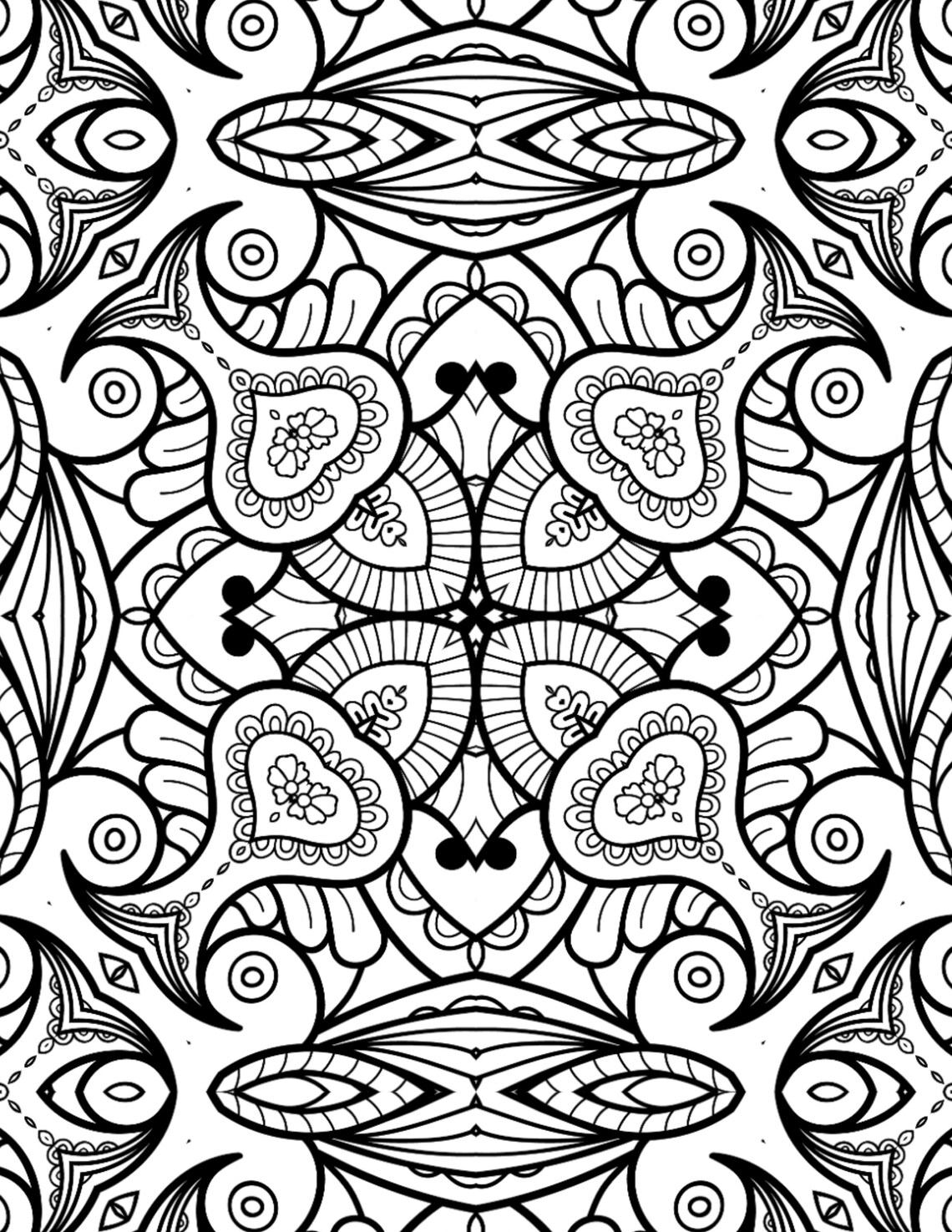 Peaceful Mandala Printable Coloring Pages - Etsy