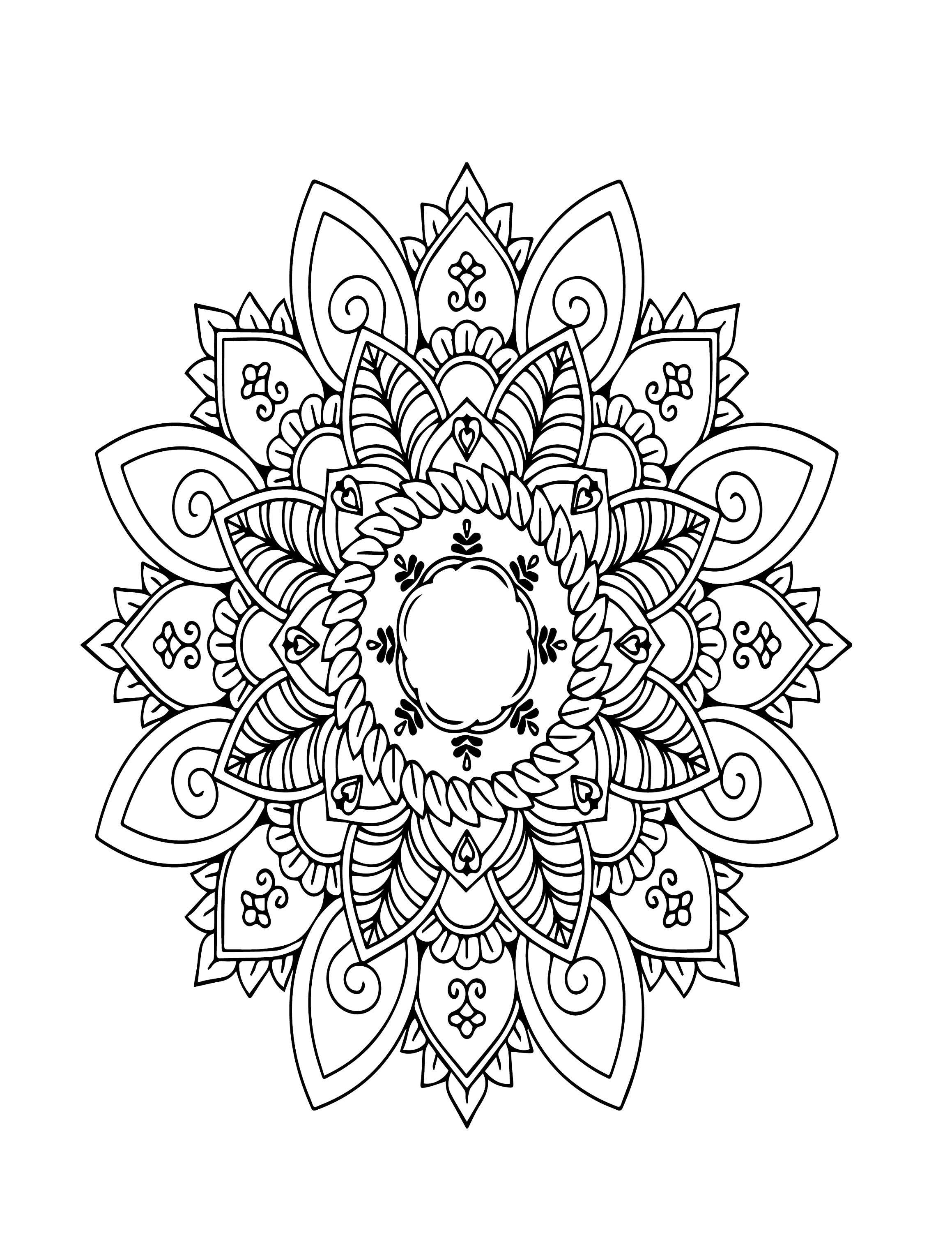 Good Fortune Mandala Coloring Pages - Etsy