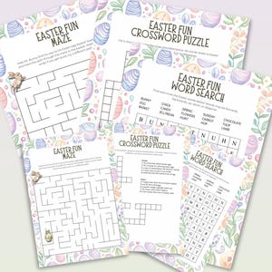 Easter Activity Bundle for Kids | Printable Games (digital Download) - Etsy