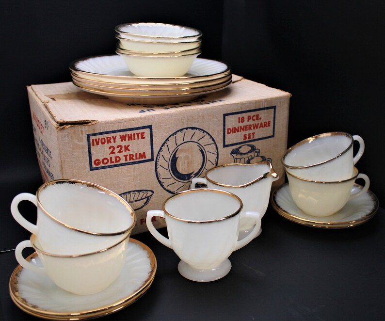 NIB Fire King Dinnerware Set in Original Box - Etsy