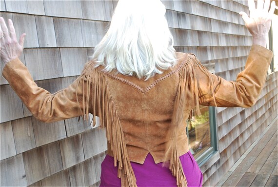 Women's Suede Western Riding Jacket with Fringes by S… - Gem