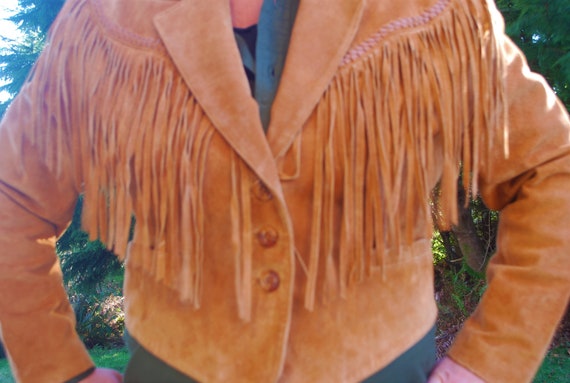 Women's Suede Western Riding Jacket with Fringes by S… - Gem