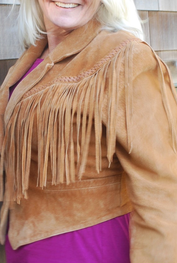 Women's Suede Western Riding Jacket with Fringes by S… - Gem