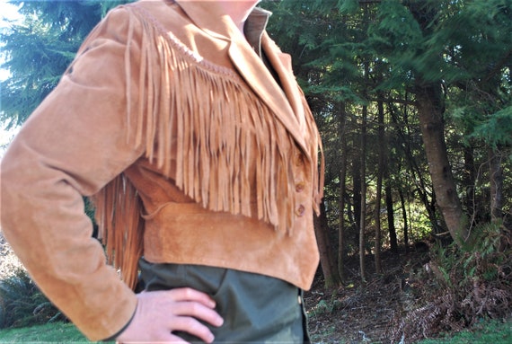 Women's Suede Western Riding Jacket with Fringes by S… - Gem