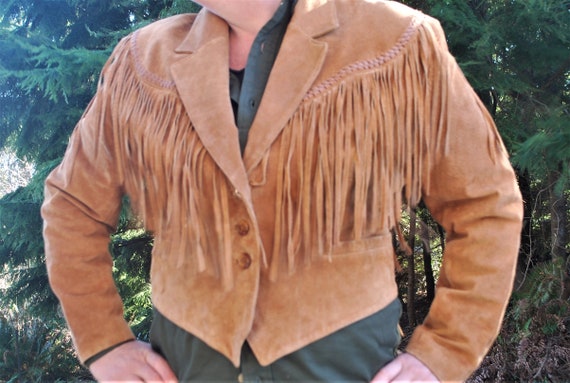 Women's Suede Western Riding Jacket with Fringes by S… - Gem