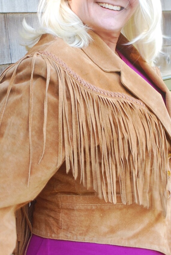 Women's Suede Western Riding Jacket with Fringes by S… - Gem