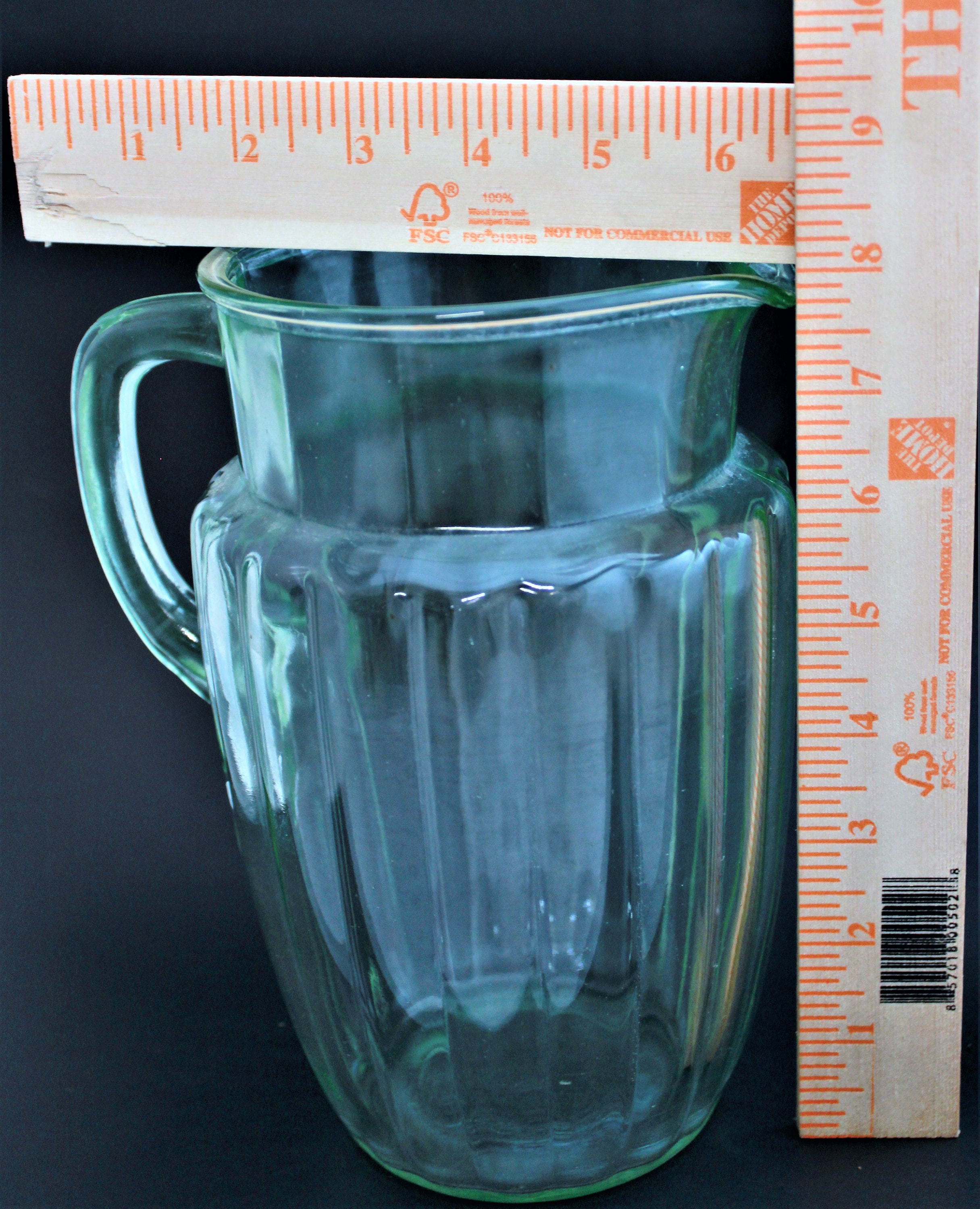 Green Depression Glass Beer Pitcher - Etsy
