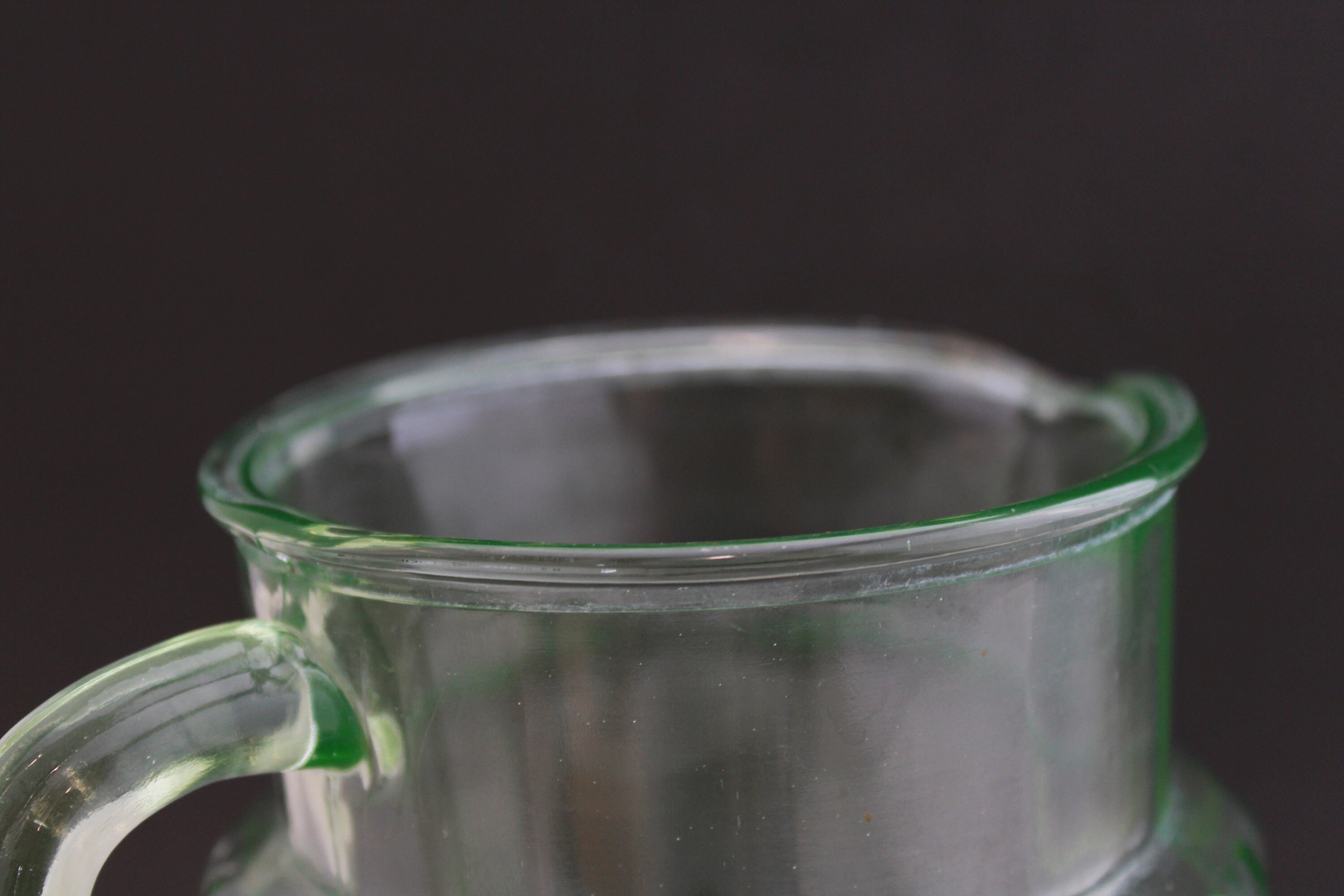Green Depression Glass Beer Pitcher - Etsy