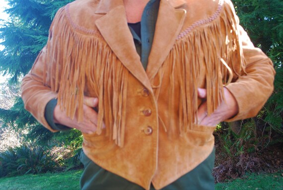 Women's Suede Western Riding Jacket with Fringes by S… - Gem