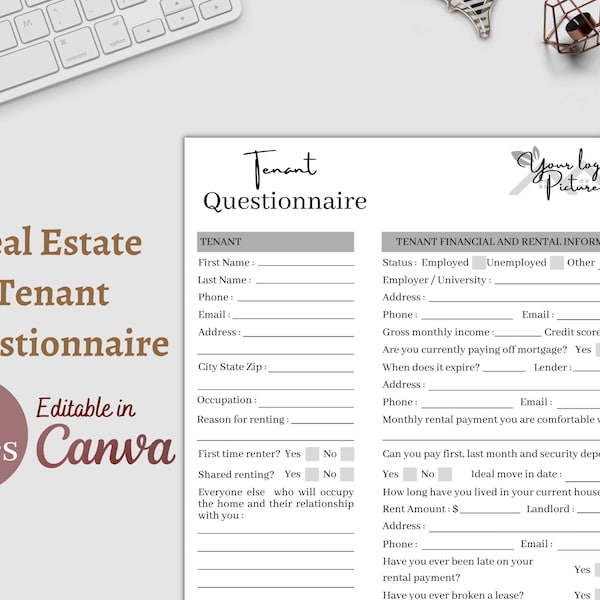 Rental Application Form - Etsy