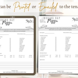 Pizza Personalized Party Order Form Closing Gift for Client, Real ...