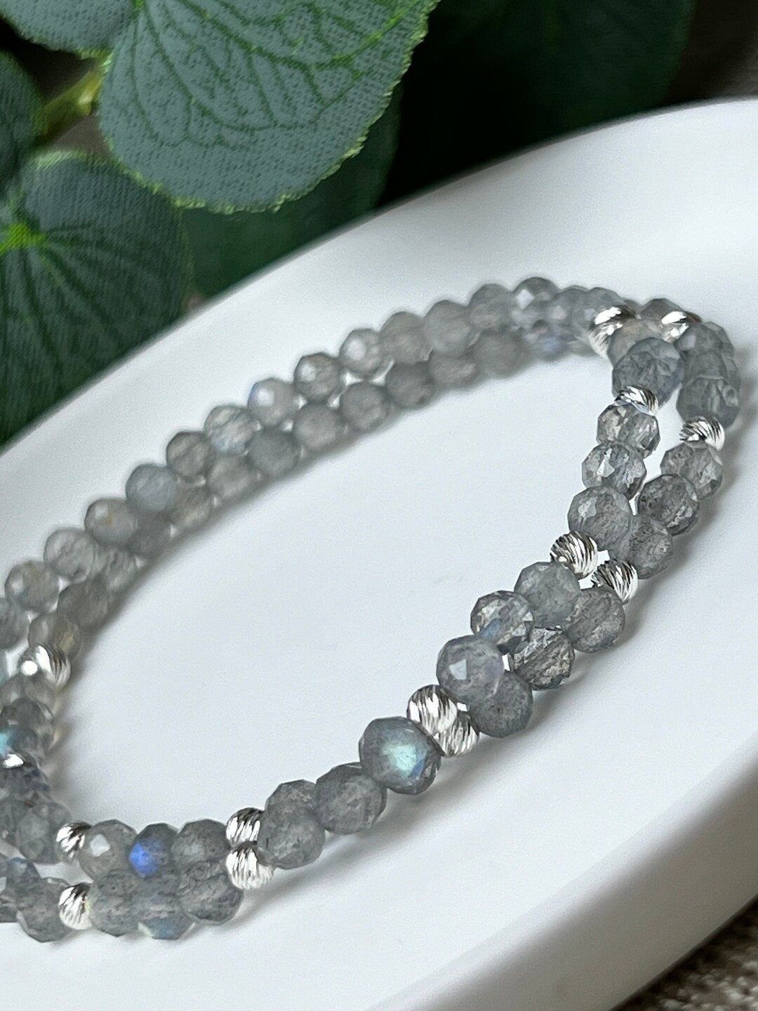 Labradorite Beaded Stretch Bracelets | AAA Grade | Crystal Bracelets | Stacking Bracelets ...