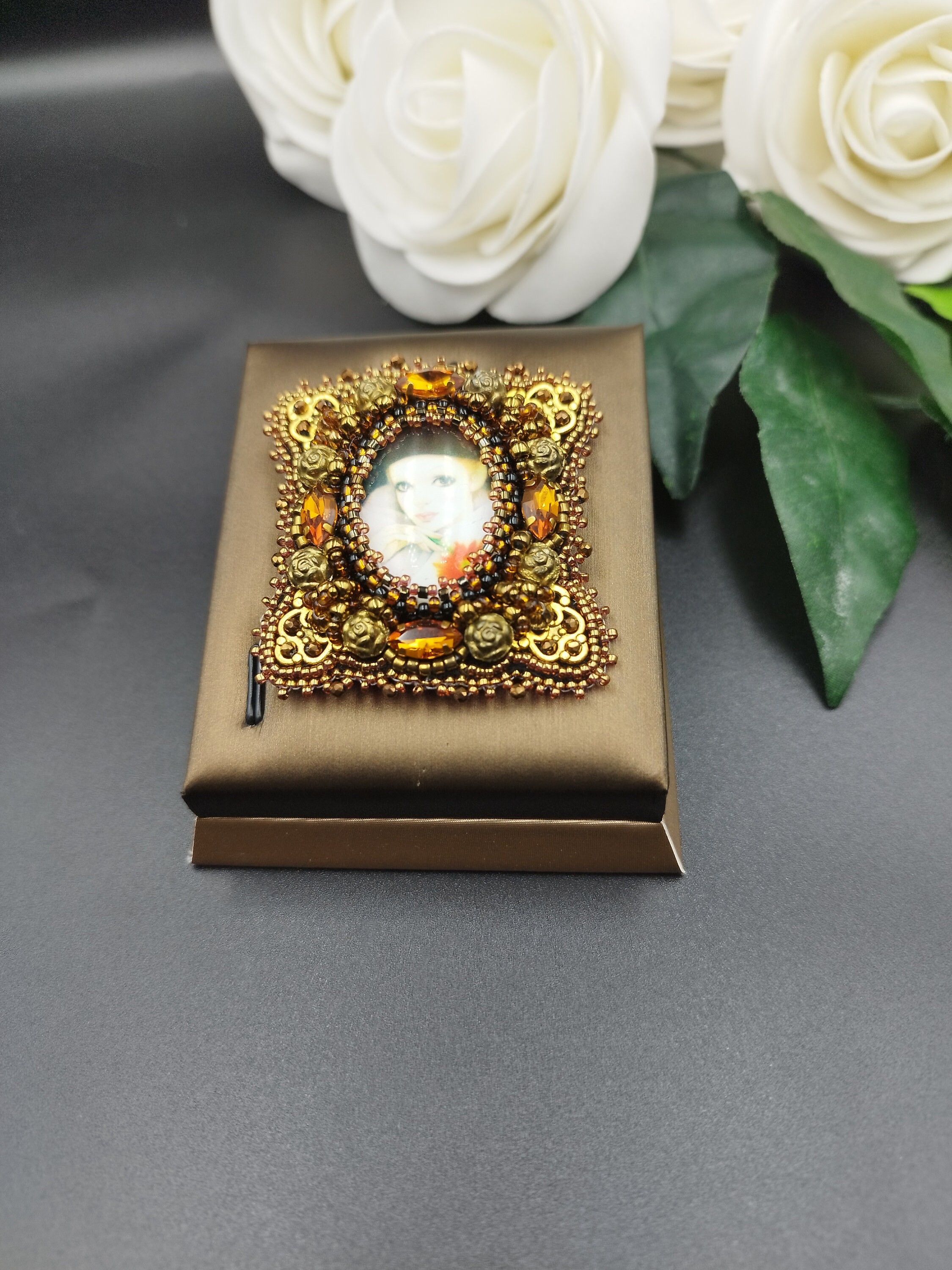 Gorgeous Square Gold Tone Effect Cameo Brooch Pin Fashion Women Lady ...