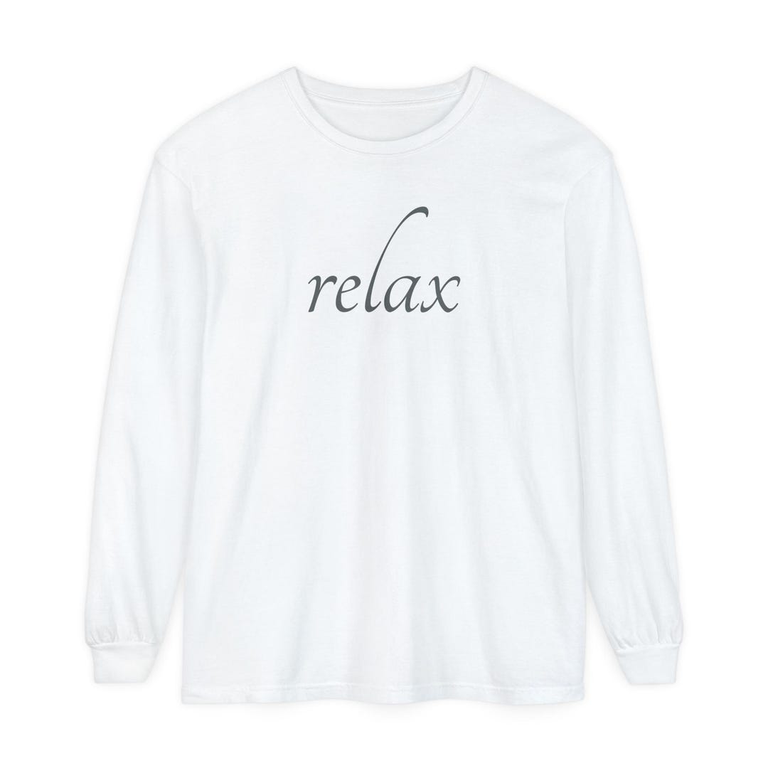 Anya Co, Relax, Long Sleeve, Unisex Garment-dyed Long Sleeve T-shirt - Etsy