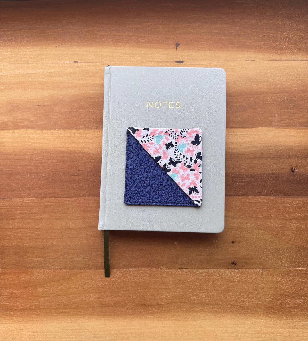 Butterfly Corner Bookmark With Navy Blue Background - Etsy