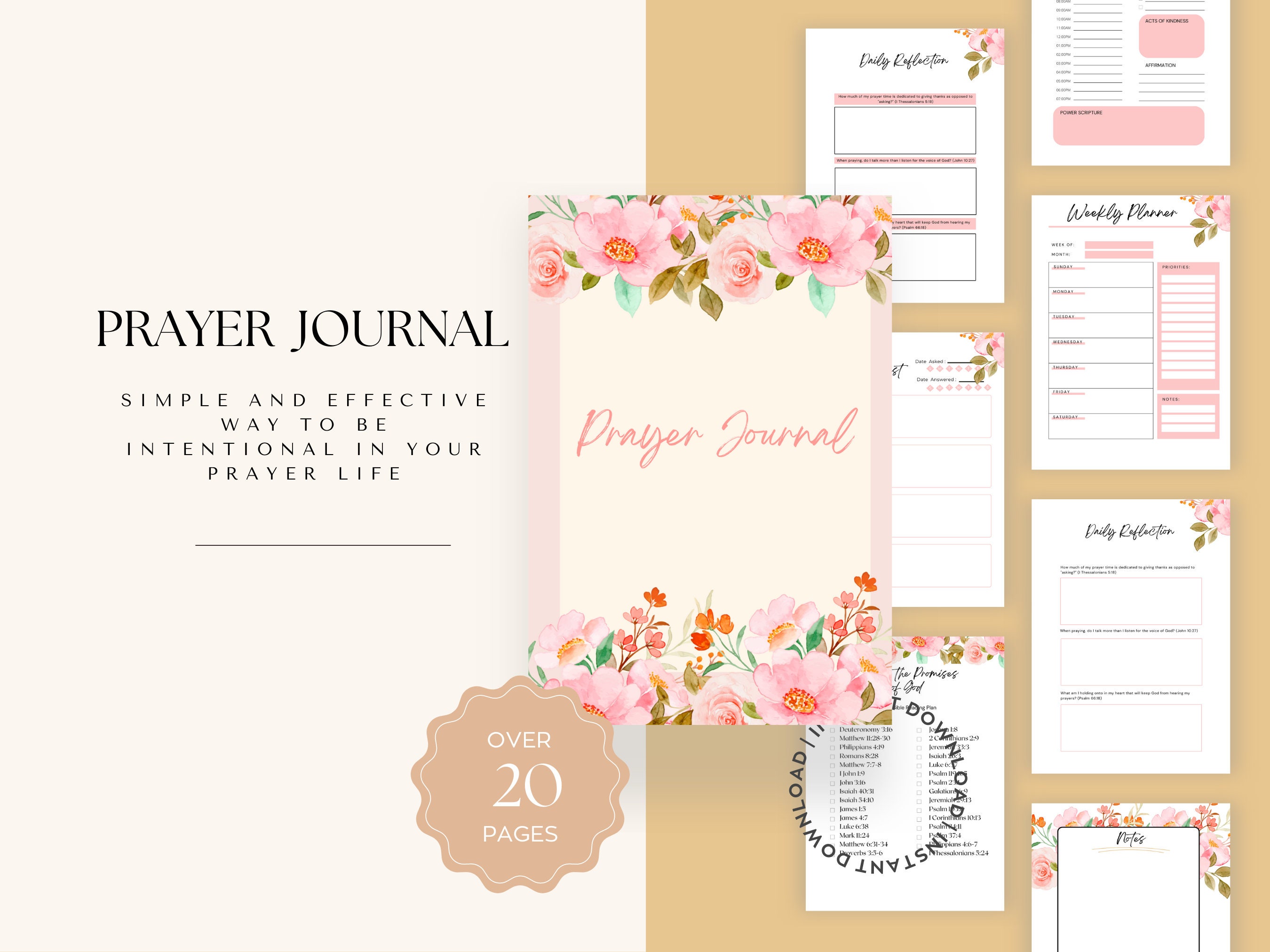 Prayer Journal Printable Template - Etsy