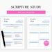 Bible Scripture Study Template: Printable Journal (A4 & Letter) (PDF ...