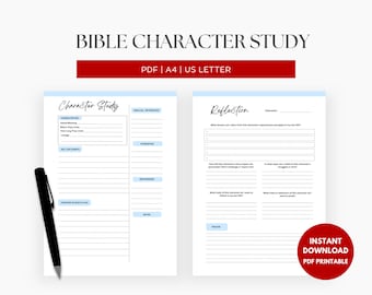 Bible Character Study Template, Printable Bible Character Study, Bible ...