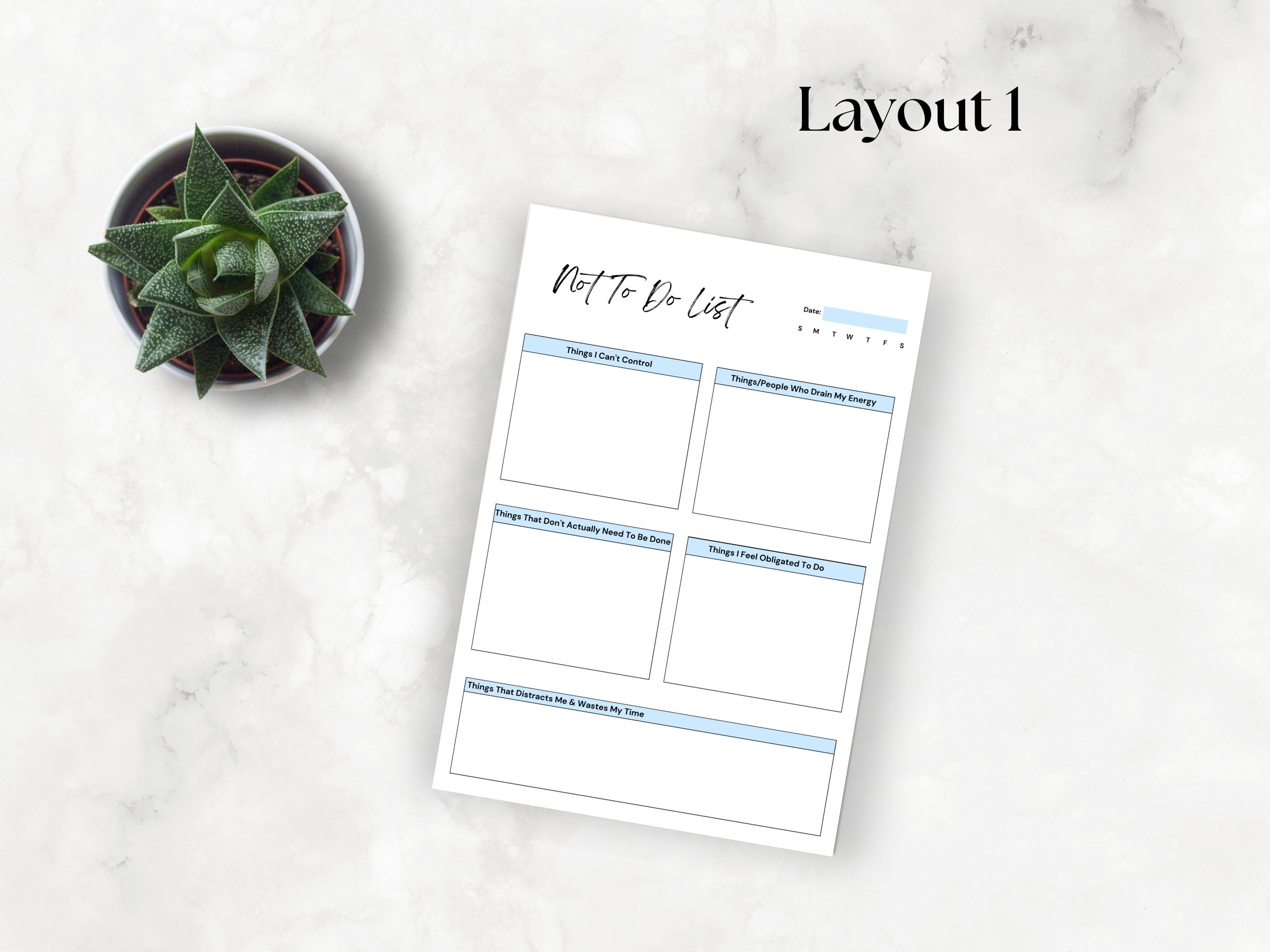 Not to Do List Printable Template - Etsy