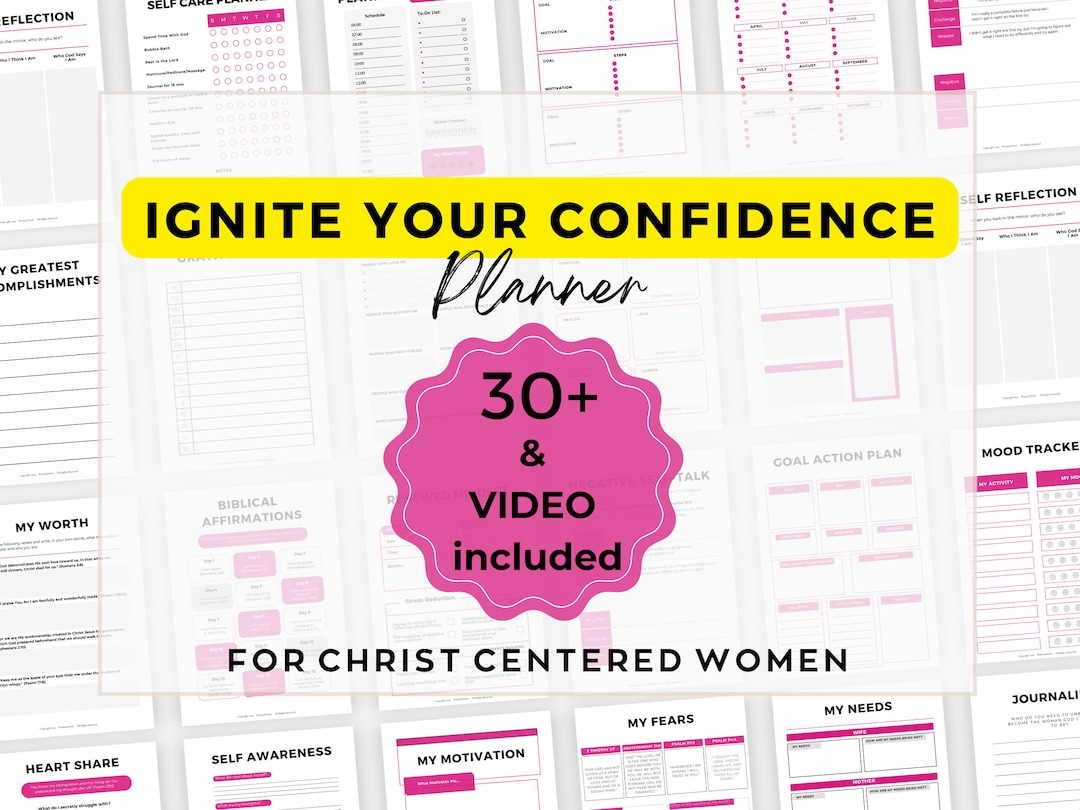 Printable Confidence Planner, Confidence Journal Template, Christian ...