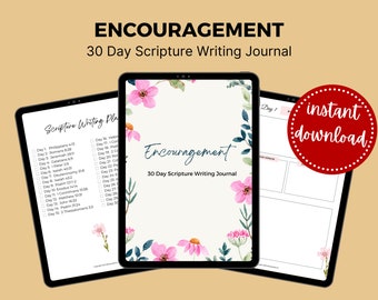 12 Month Scripture Writing Plan 30 Day Scripture Writing Journal Pages ...