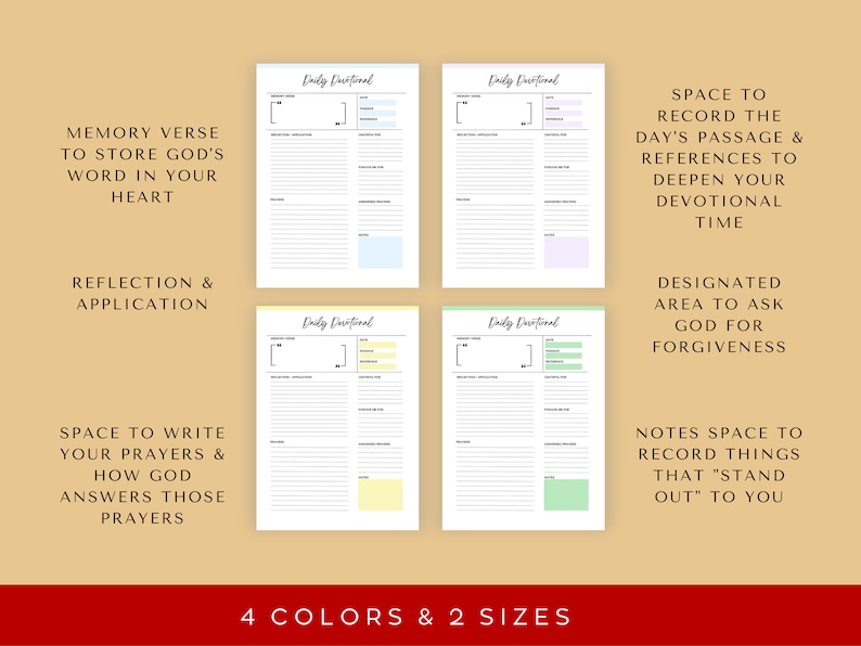 Daily Devotional Journal Template - Etsy