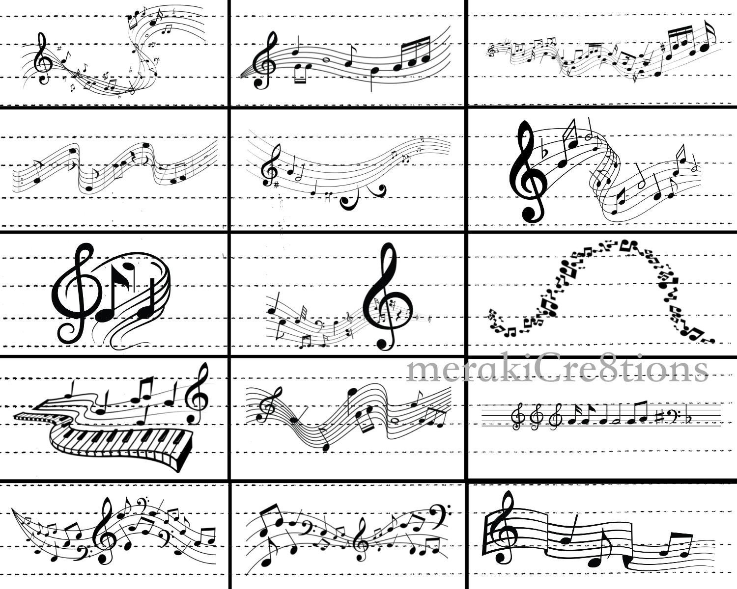Musical Notes Silhouette, Music Notes Vector Bundle, 300 Dpi, SVG, PNG ...